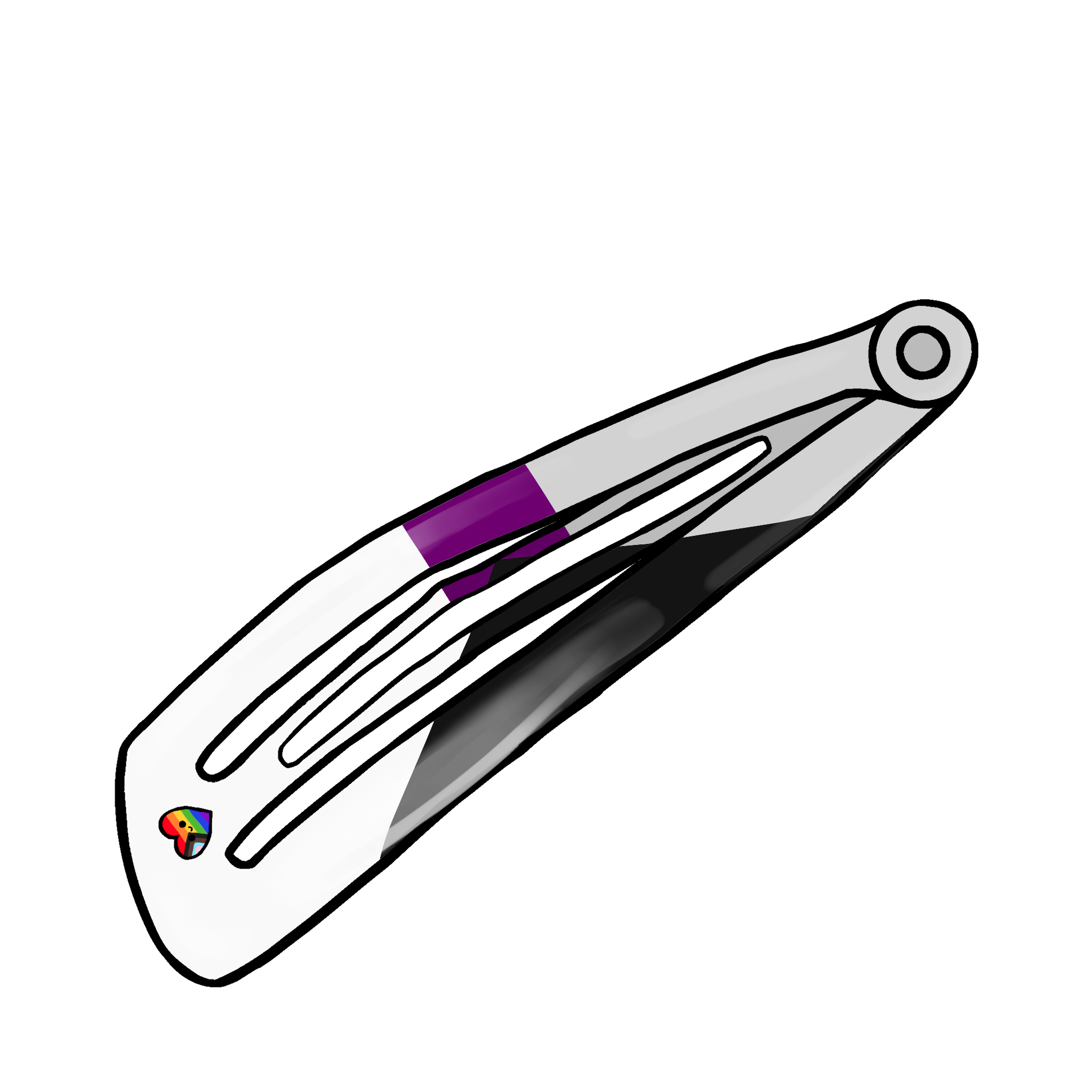 Pride Flag Barrette - Demisexual - ibisPaint