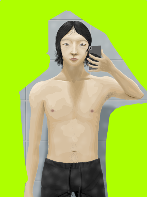 taking selfie without camera - ibisPaint