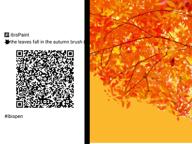 🍁the leaves fall in the autumn brush - ibisPaint