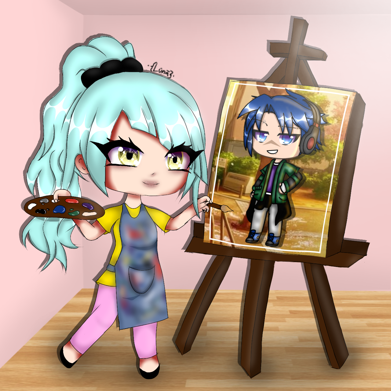 Girl Painting Edit(Gacha) - ibisPaint