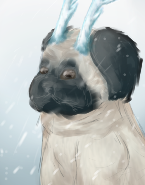 Winter Deer Pug - ibisPaint