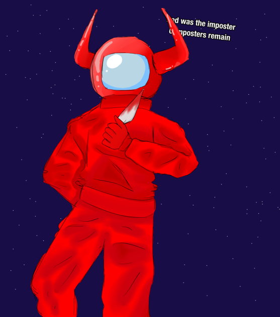 Red was the imposter - ibisPaint