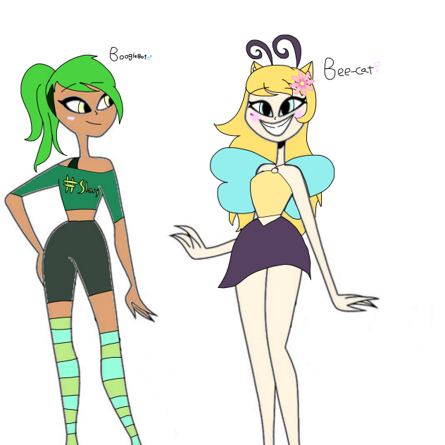 Boogie Bot and beecat helluva boss style - ibisPaint