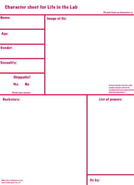 Character sheet - ibisPaint