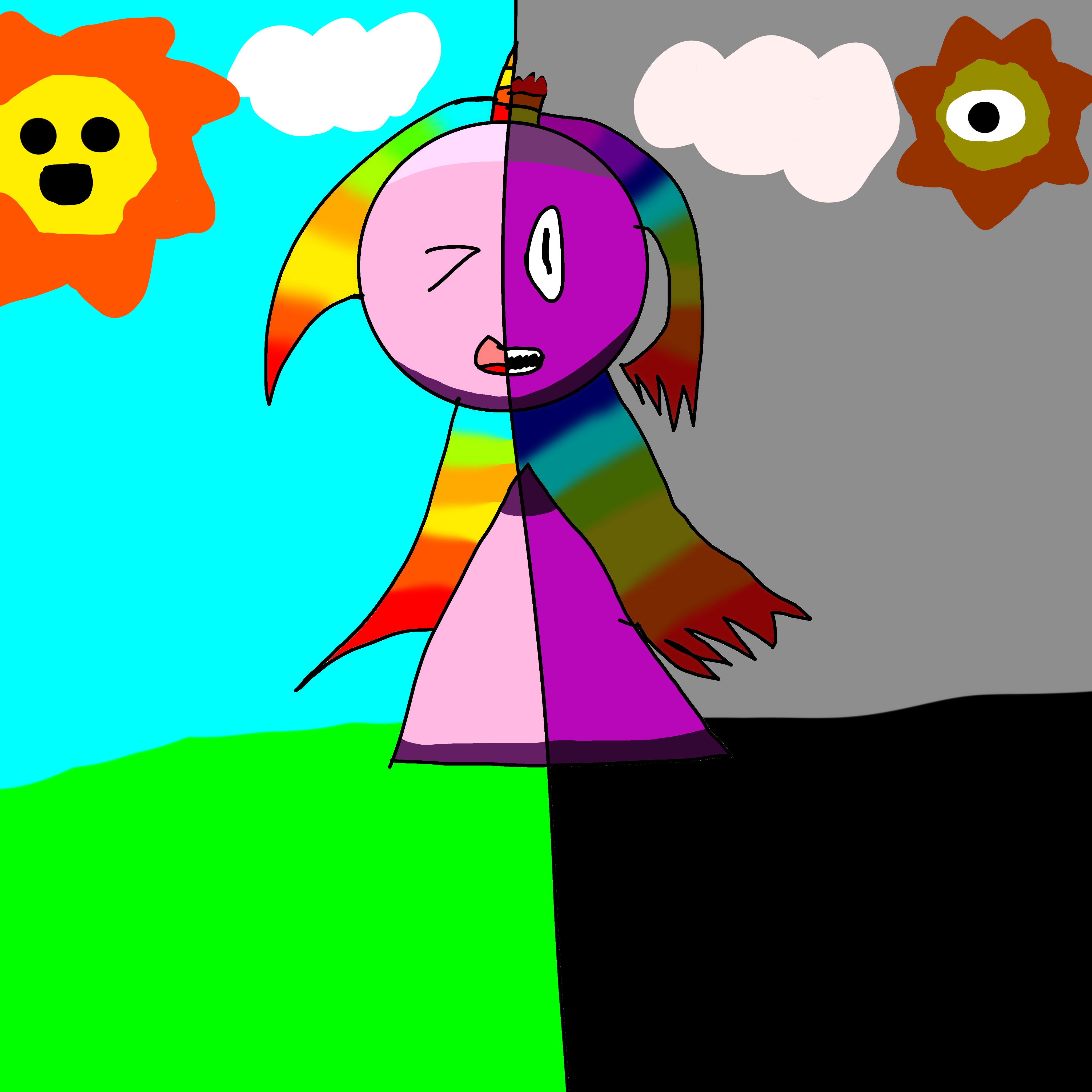 The spunky scare and happy - ibisPaint