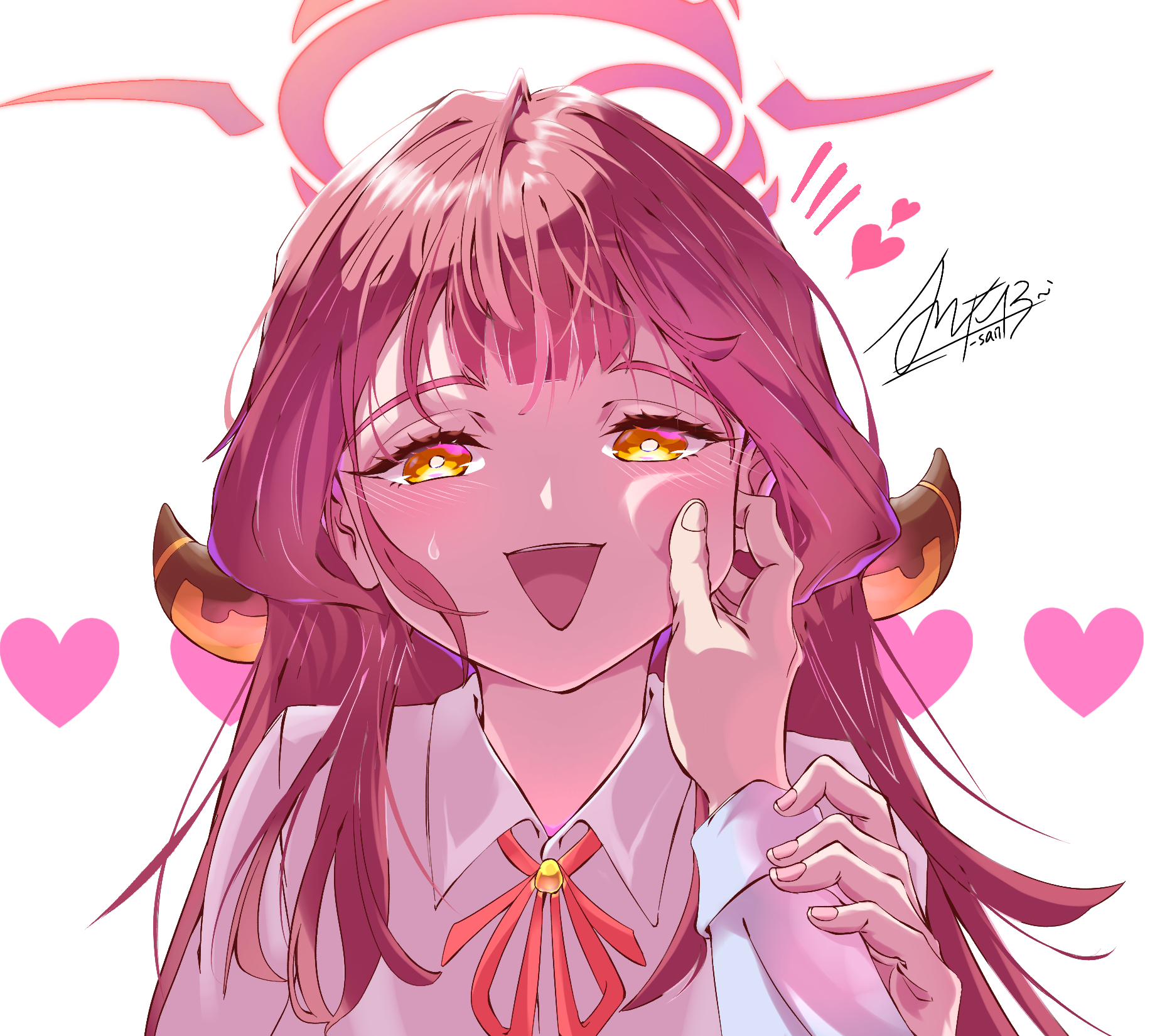 Aru's cheek is so fluffy - ibisPaint