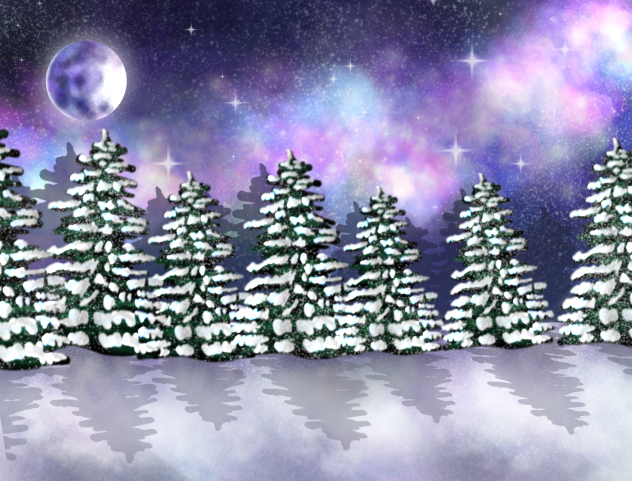 Starry winter sky - ibisPaint