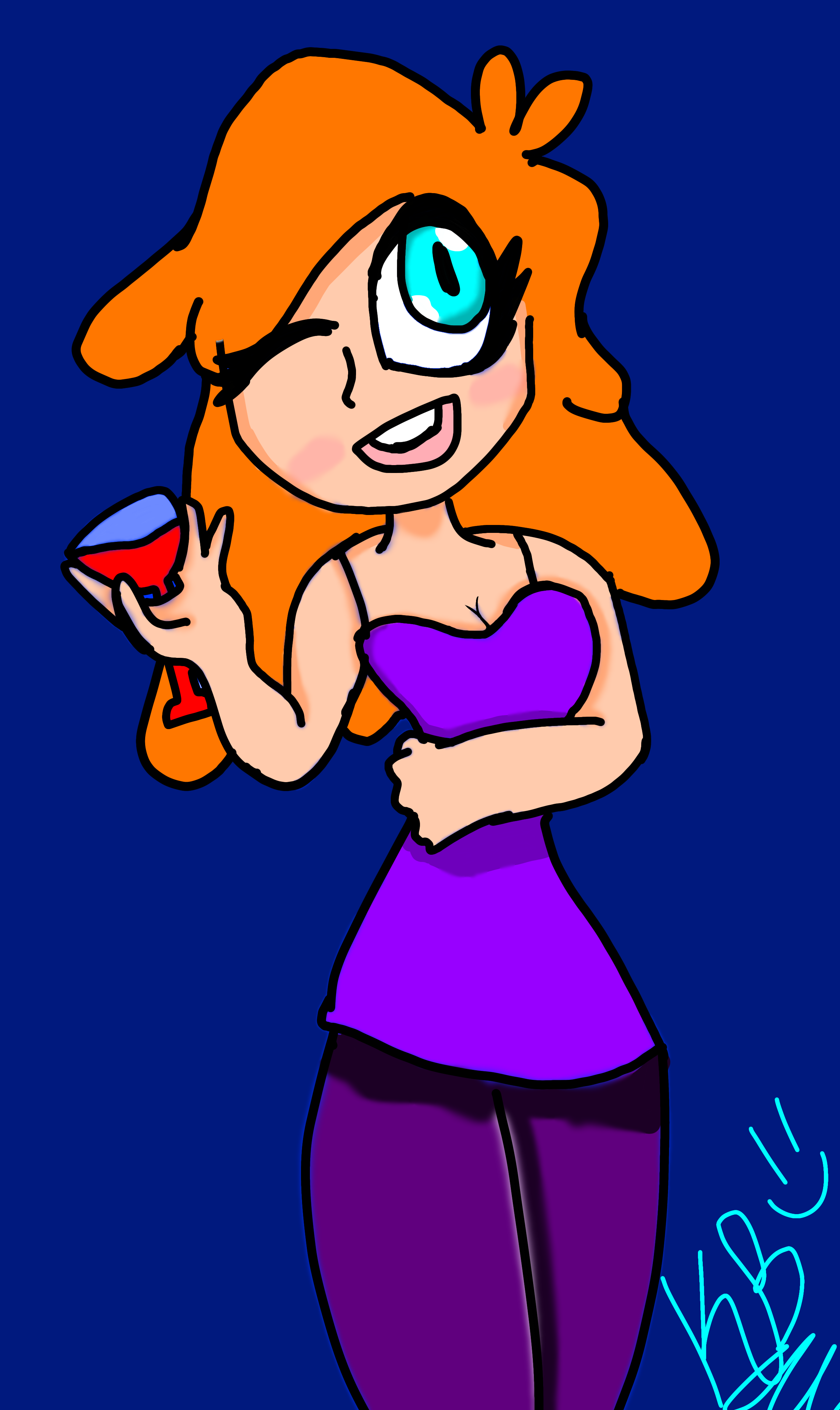Wine girl - ibisPaint