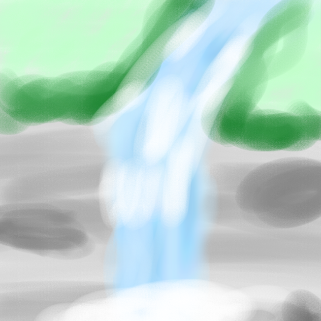 very simple waterfall - ibisPaint