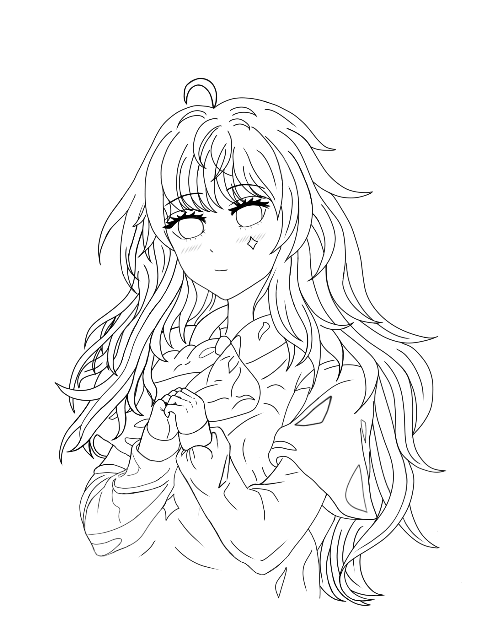 Hanacue fan art line art drawing - ibisPaint