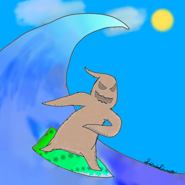 Oogie Boogie surfing - ibisPaint