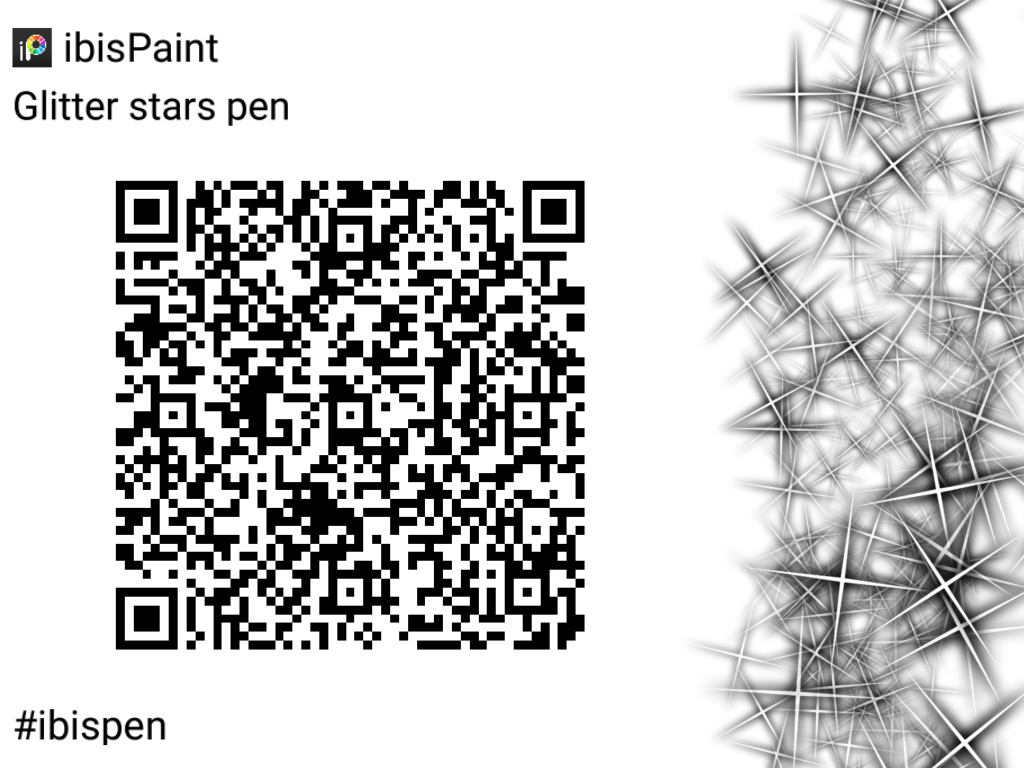 glitter stars pen - ibisPaint