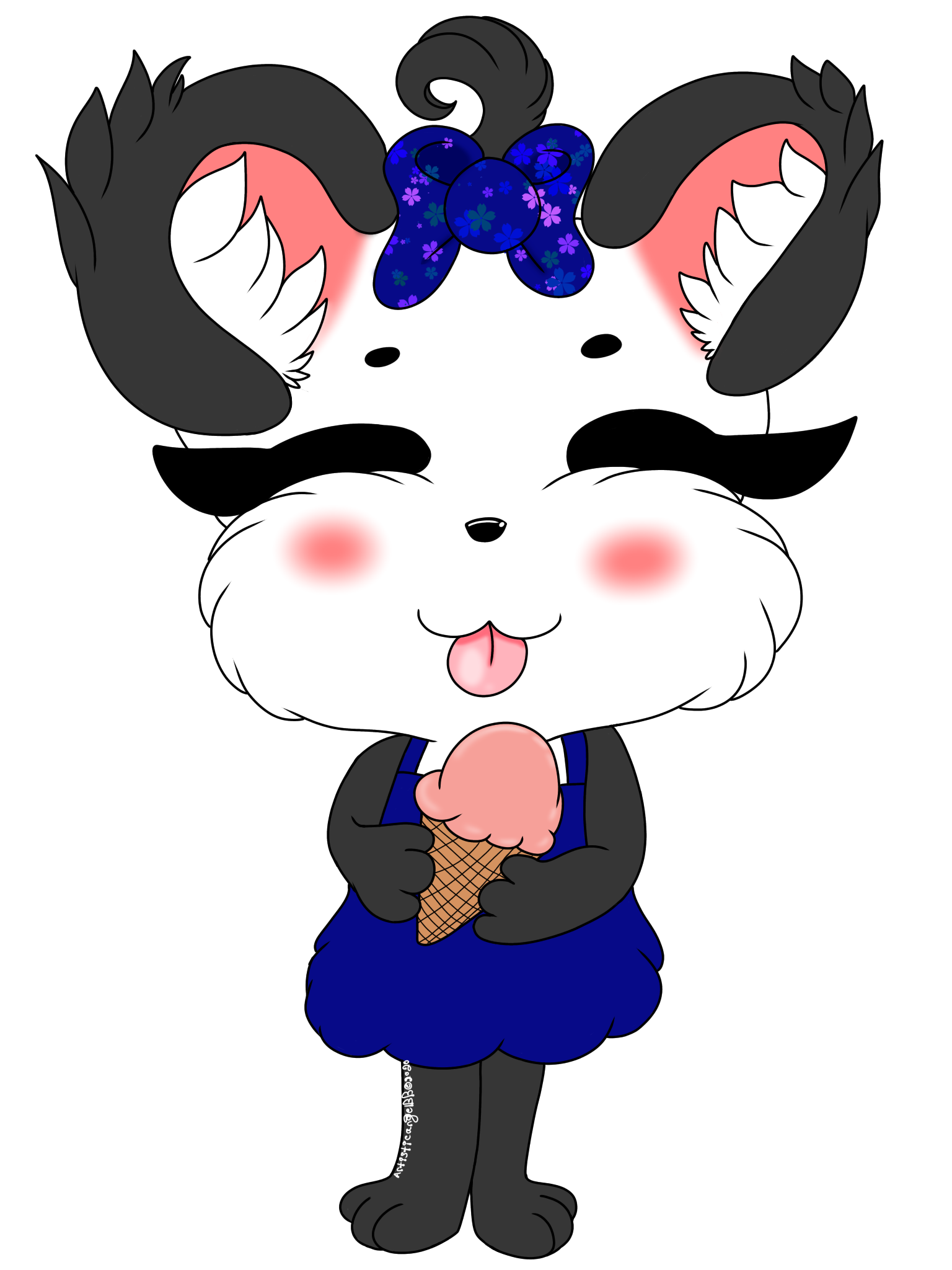 Panda Bear With Ice Cream - ibisPaint