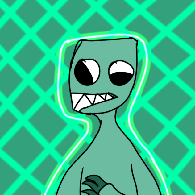 green rainbow friend - ibisPaint