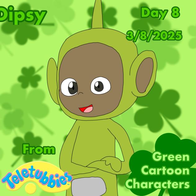 Green Cartoon Characters Day 8 Dipsy - ibisPaint