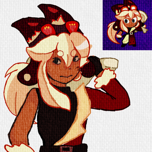 strawberry cream cookie - ibisPaint