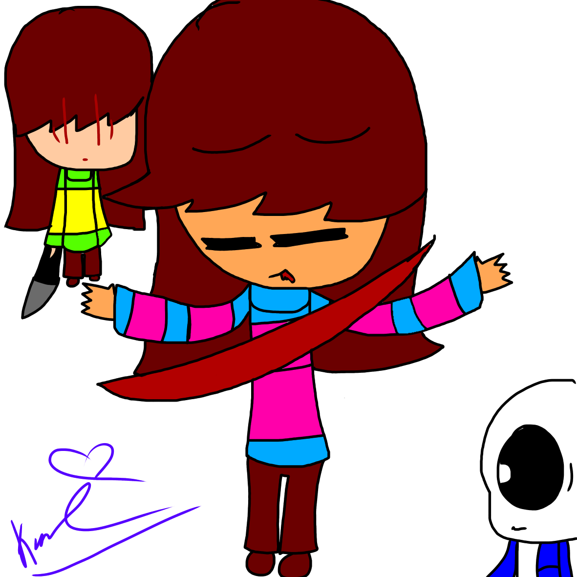 frisk saving sans life (repaint) - ibisPaint