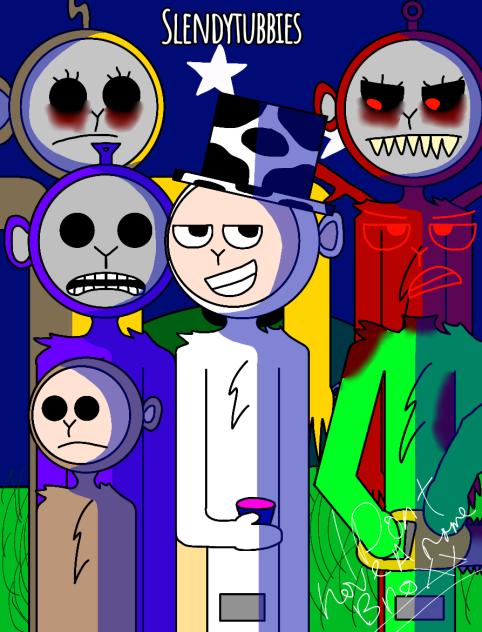 So I made a slendytubbies wallpaper - ibisPaint