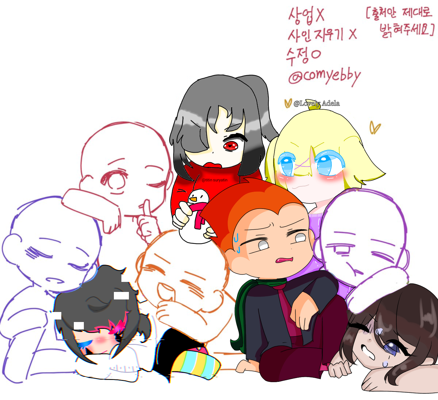 Friend group collab - ibisPaint