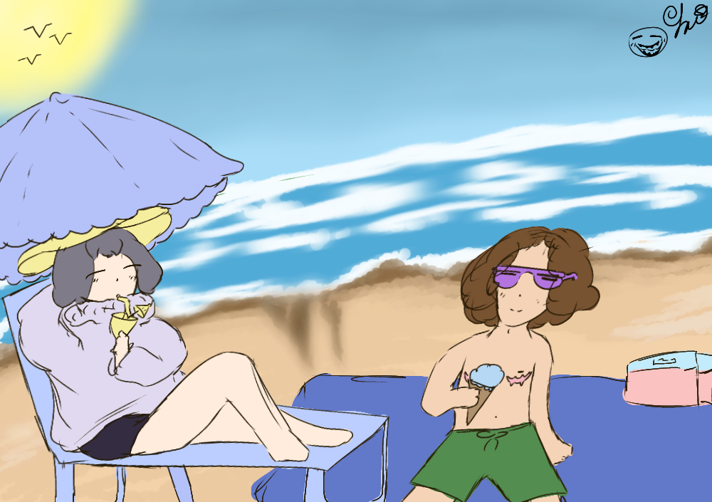 Beach Day (〝⌒∇⌒〝) - ibisPaint