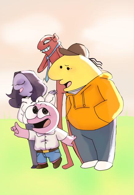 smiling friends and my oc - ibisPaint