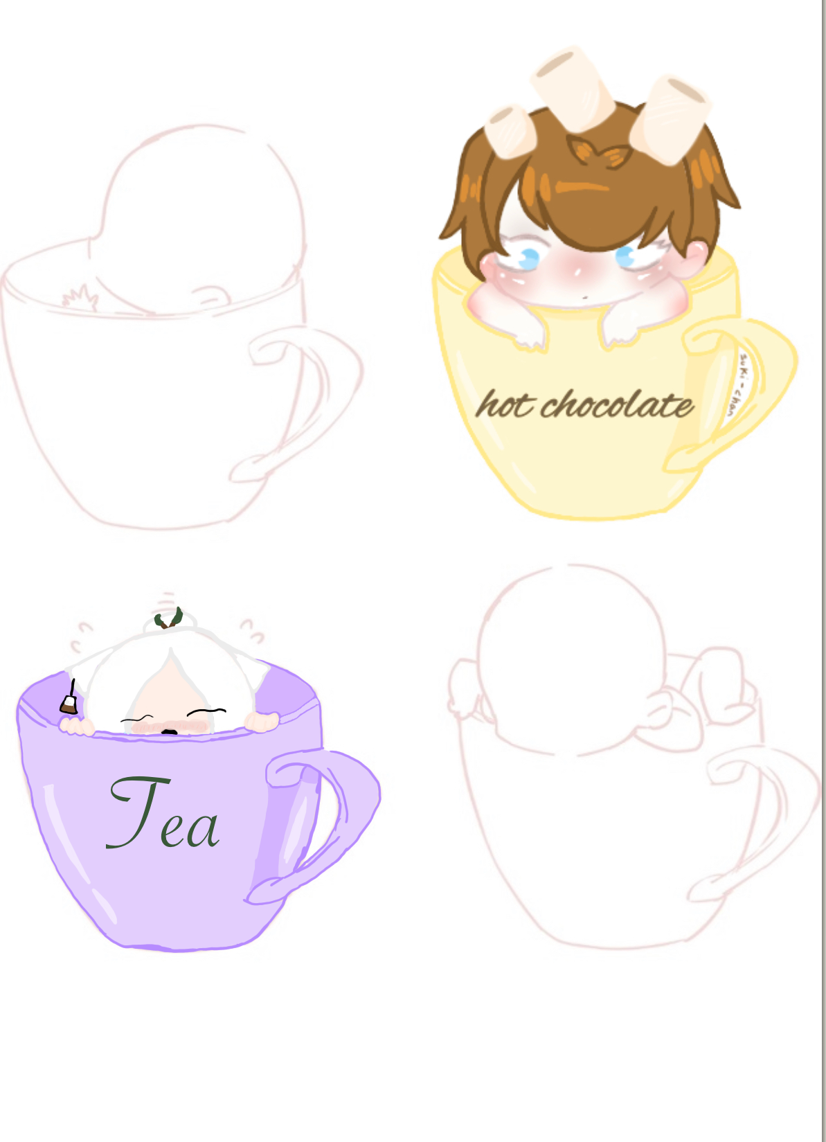 Tea cup collab - ibisPaint