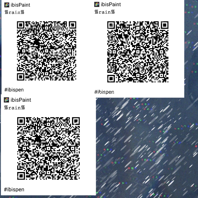 𝚛𝚊𝚒𝚗 𝚚𝚛 𝚌𝚘𝚍𝚎 - ibisPaint