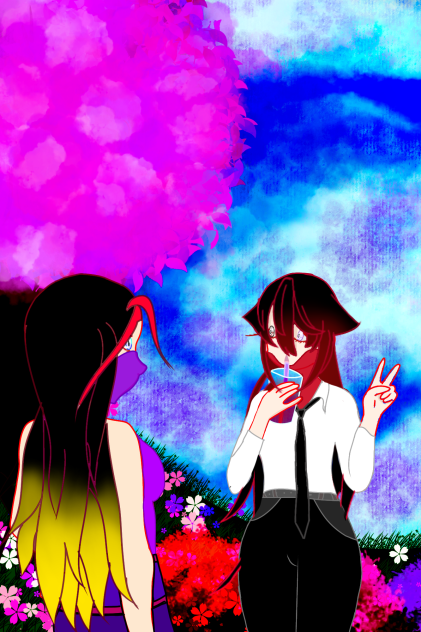 Violeta y Evelyn - ibisPaint