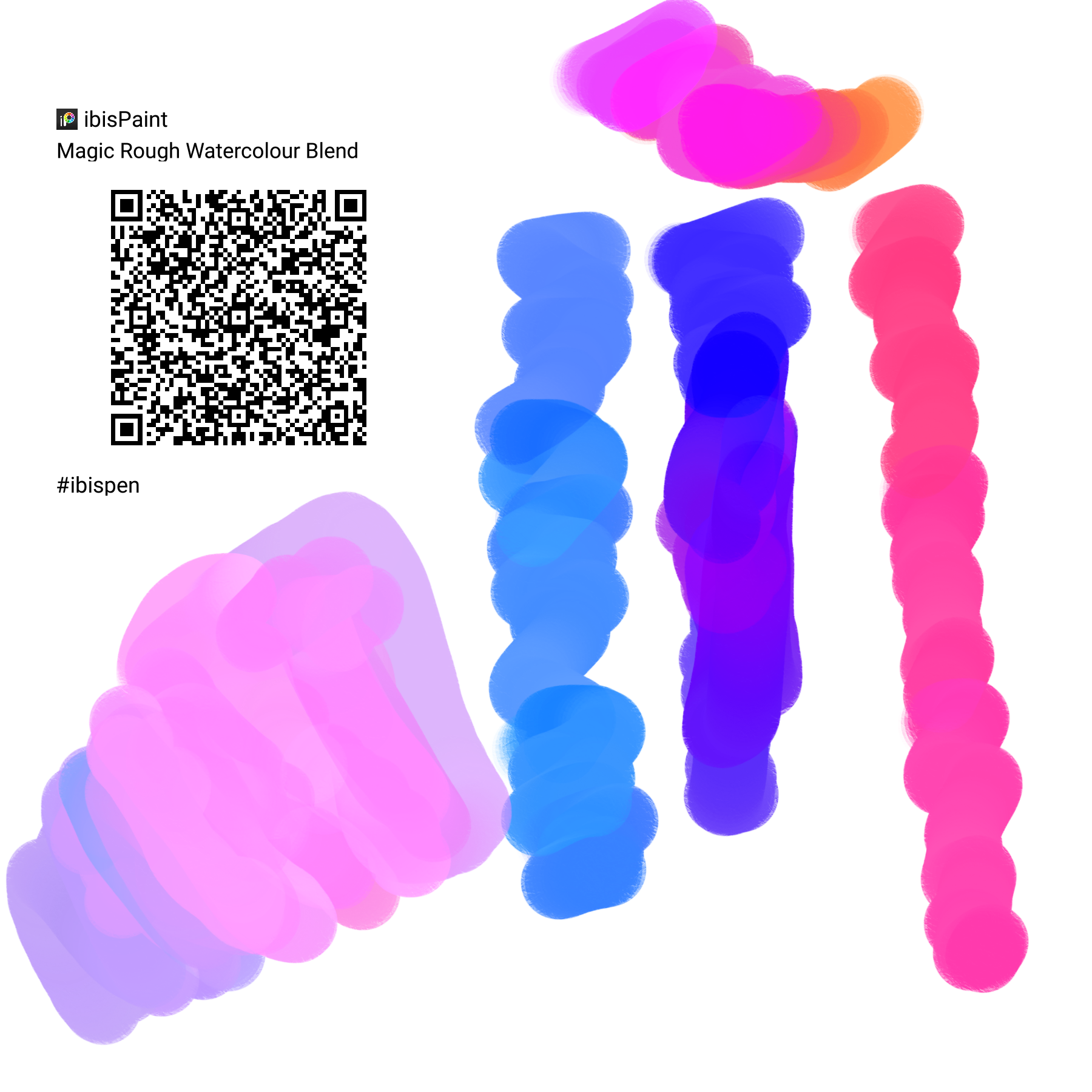 Rough Easily Blendable watercolour pen - ibisPaint