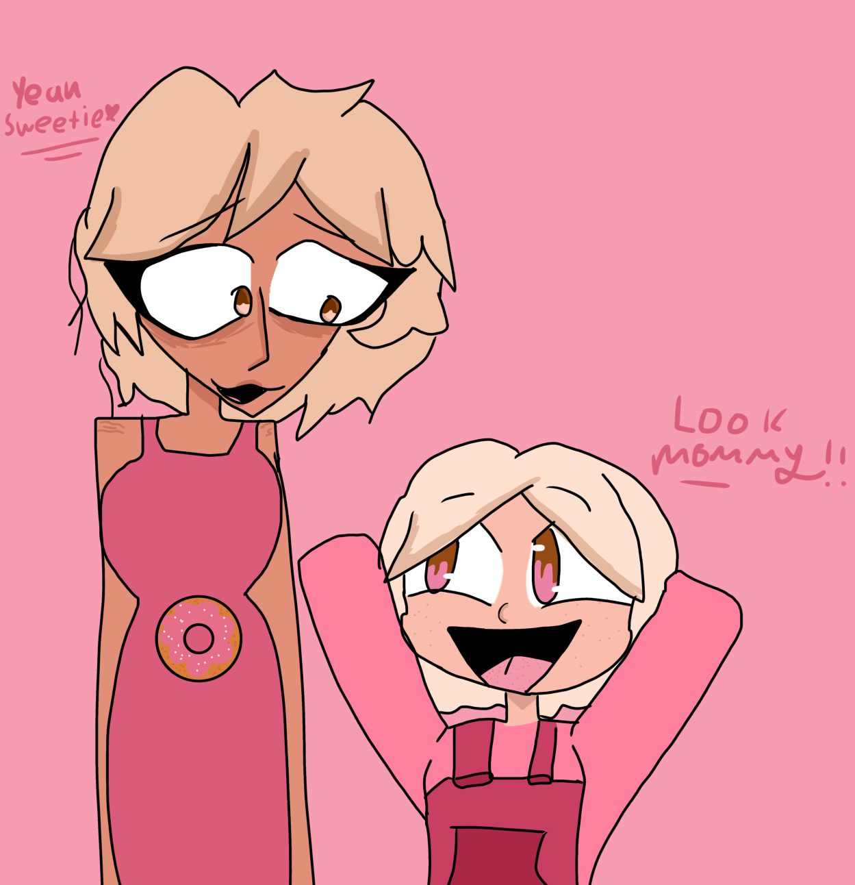 My Oc Cecilia with her daughter - ibisPaint