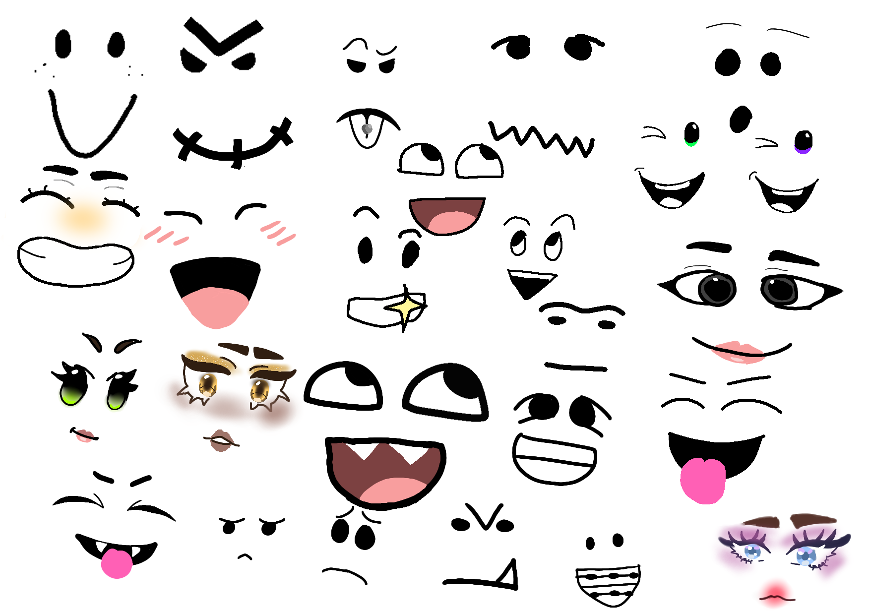 Roblox faces - ibisPaint