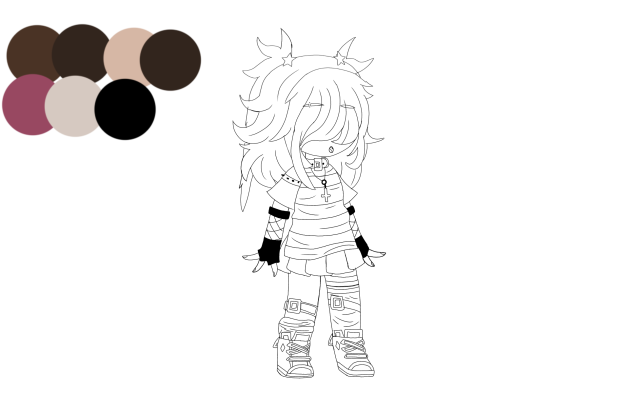 oc outline with color pallette - ibisPaint