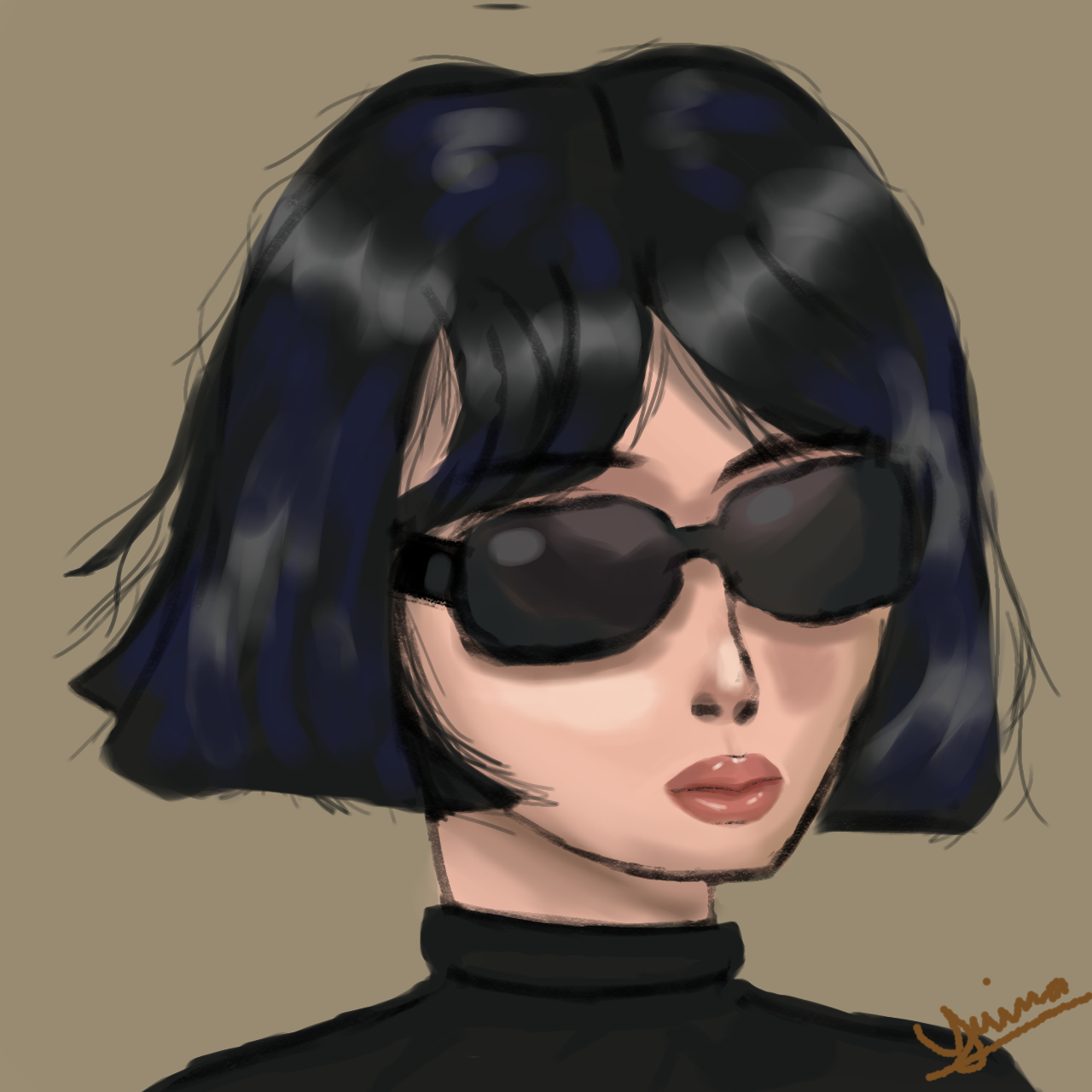 gurl with sunglasses - ibisPaint