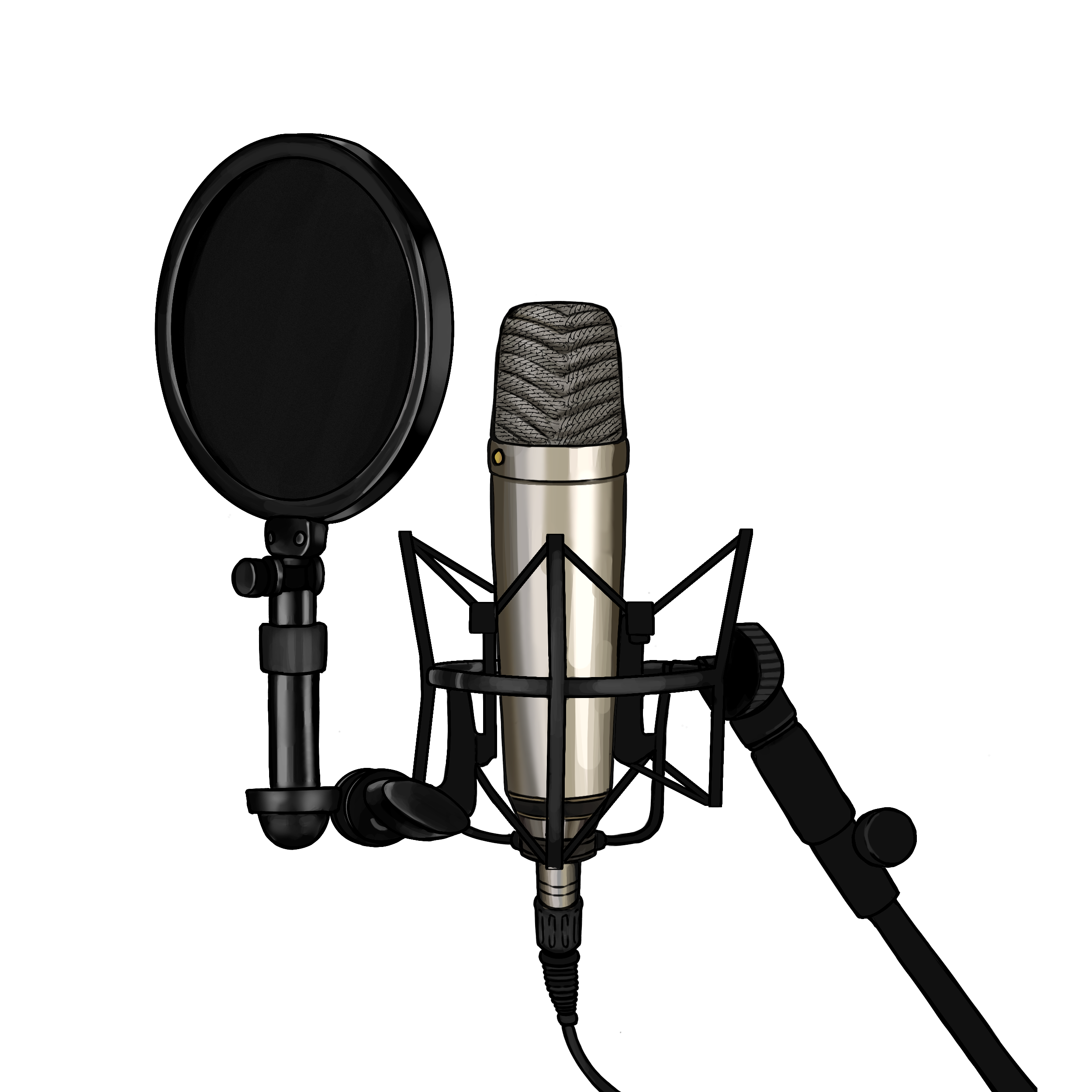Mic and pop filter - ibisPaint
