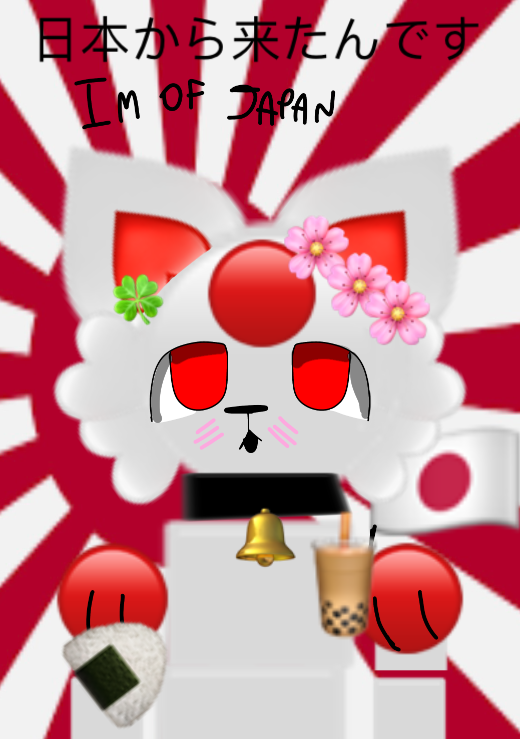 Japan emoji cat (country reveal) - ibisPaint
