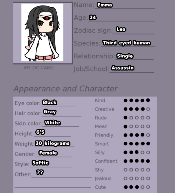 My oc Chart - ibisPaint