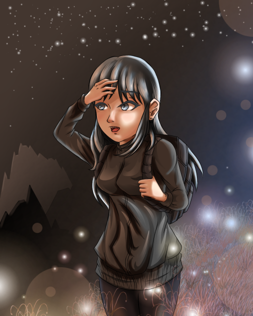 Night Hiking - ibisPaint