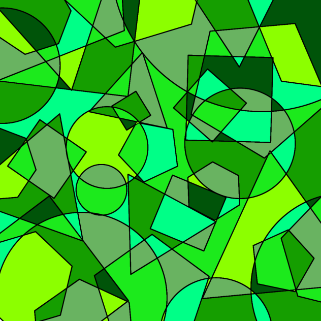 Geometrical desing (green) - ibisPaint