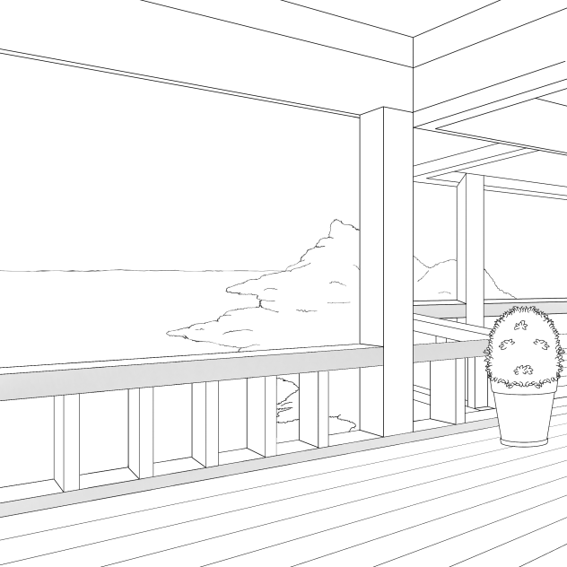 balcony view outline - ibisPaint