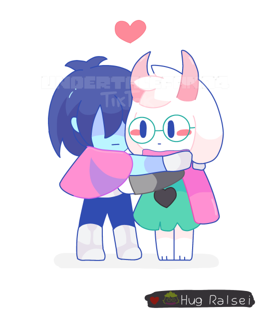 Kris and Ralsei hug (not a ship) - ibisPaint