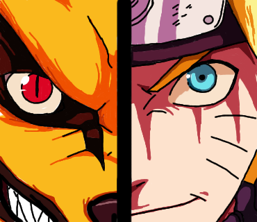 Naruto e raposa de nove caudas - ibisPaint