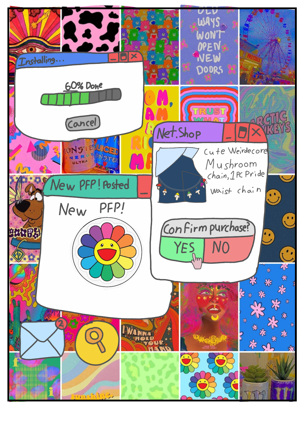 Weirdcore background - ibisPaint