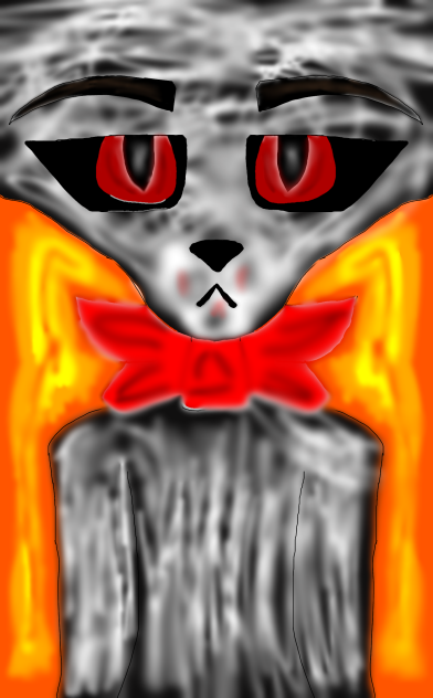 Bear in fire - ibisPaint