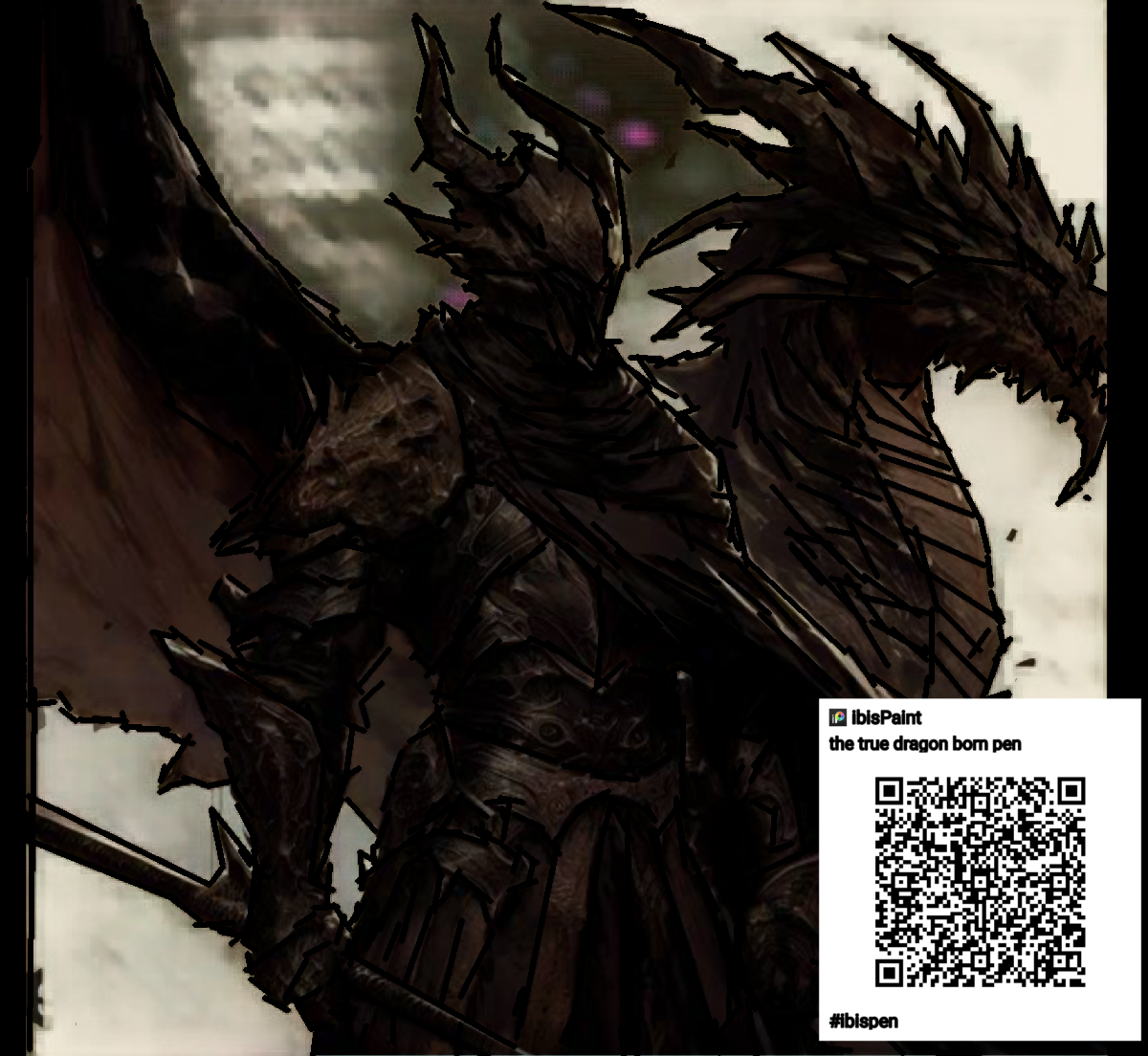 The true Dragonborn knight pen - ibisPaint