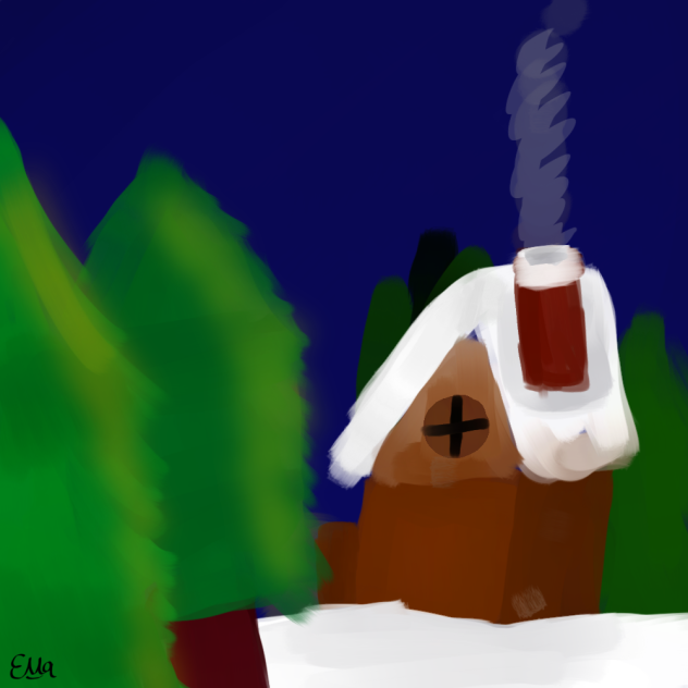 snowy Cottage - ibisPaint
