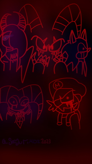 Friday Helluva SEGA Madness Funkin - ibisPaint