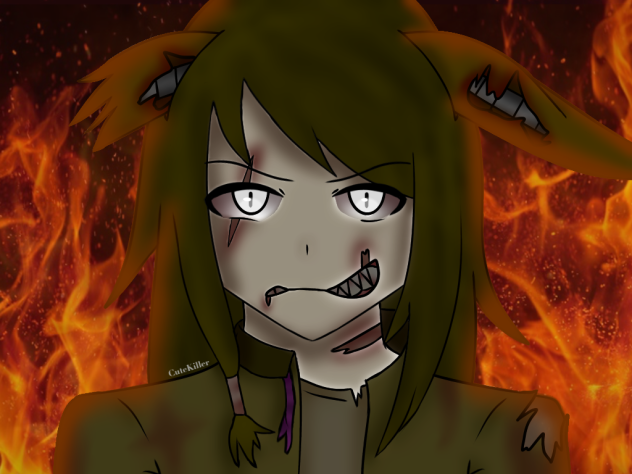 Silver eyes, red fire - fanart - ibisPaint