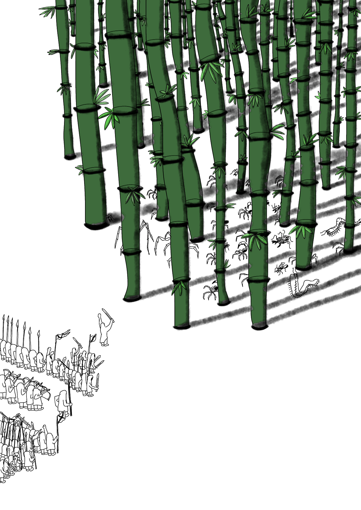 Battle in bamboo - ibisPaint