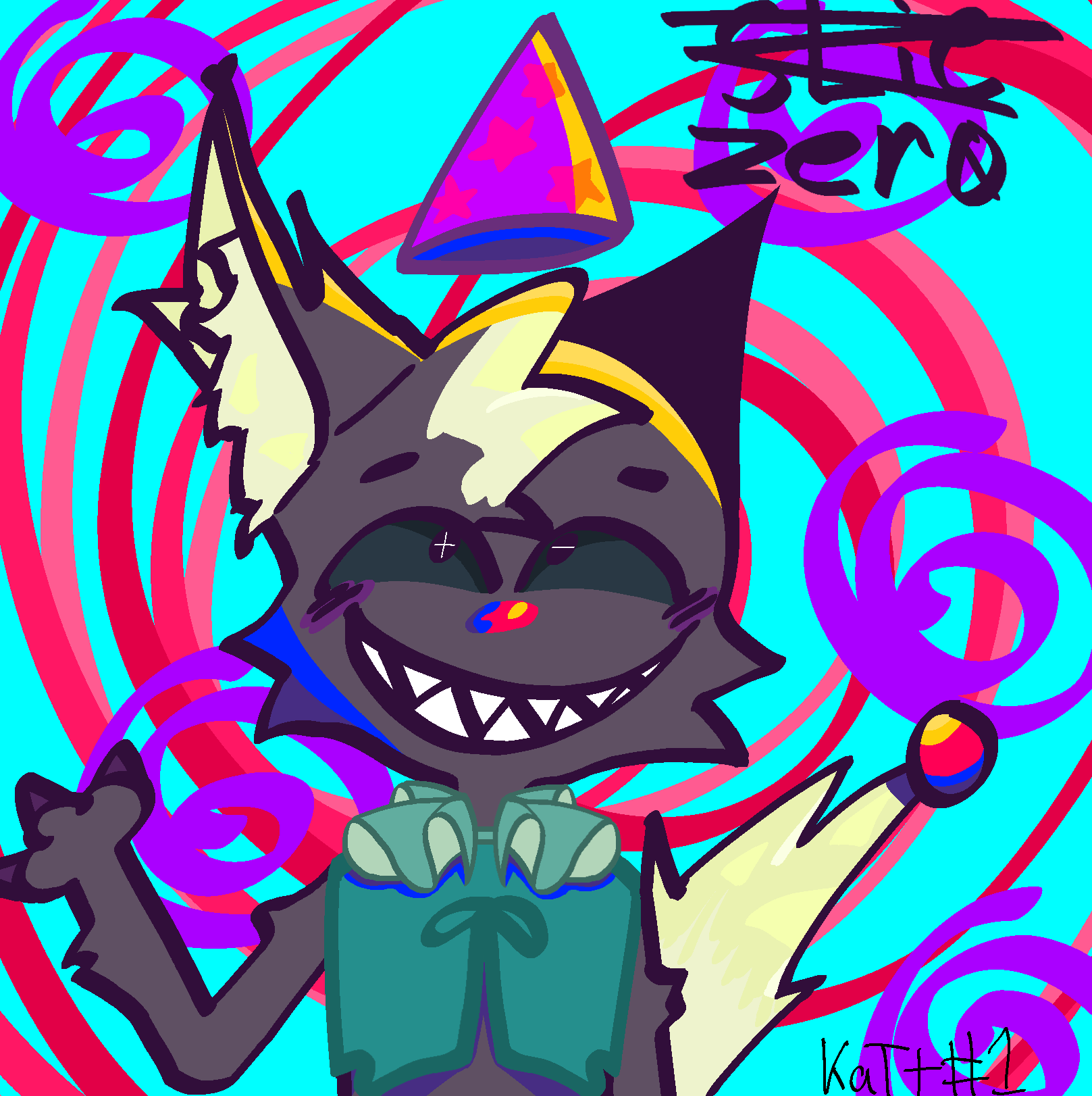 My fursona(kinda) BRIGHT COLORS - ibisPaint