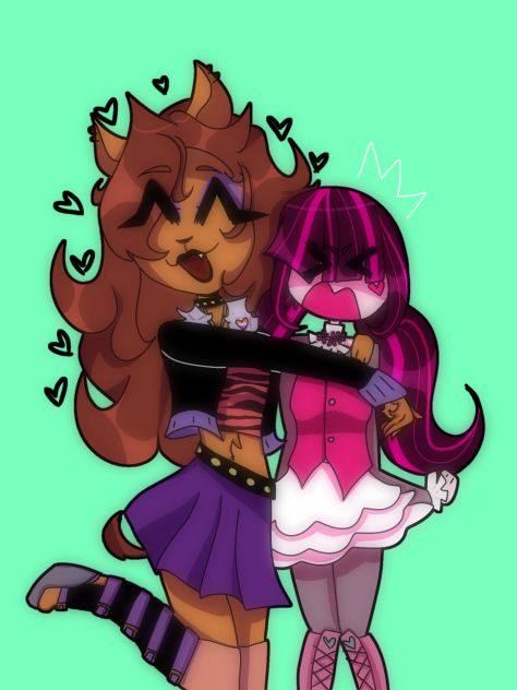 clawdeen and draculaura - ibisPaint